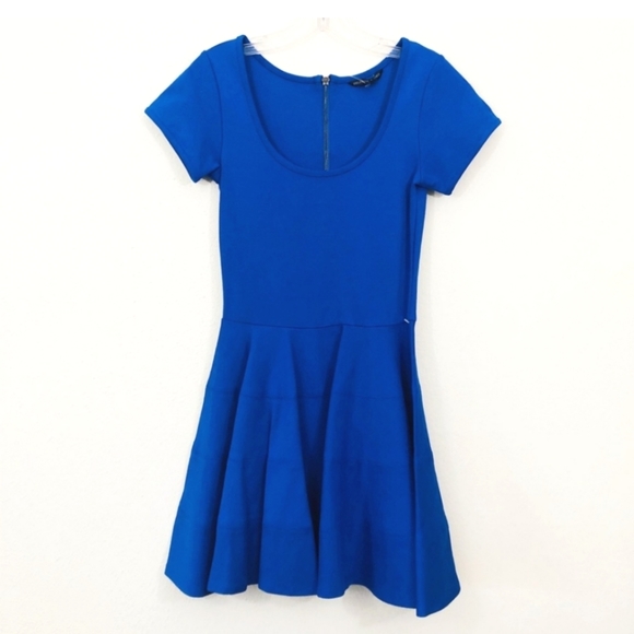 Felicity And Coco Dresses Nwt Royal Blue Fit Flare Pleated Short